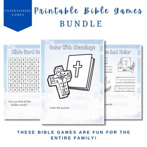 Printable Bible Games Mega Bundle: Bible Trivia, Word Search, Crossword ...