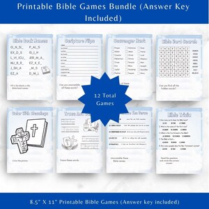Printable Bible Games Mega Bundle: Bible Trivia, Word Search, Crossword ...