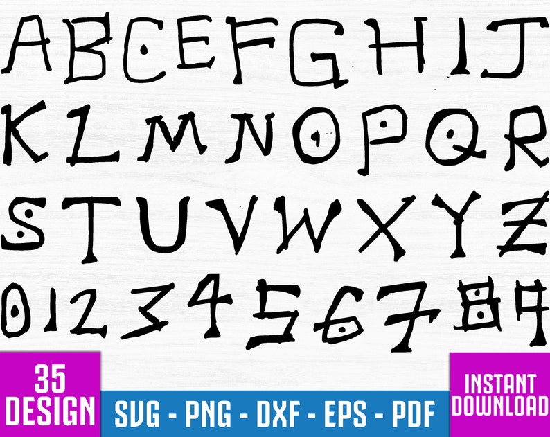 Death Note Font SVG Death Note Alphabet Death Note Letters | Etsy