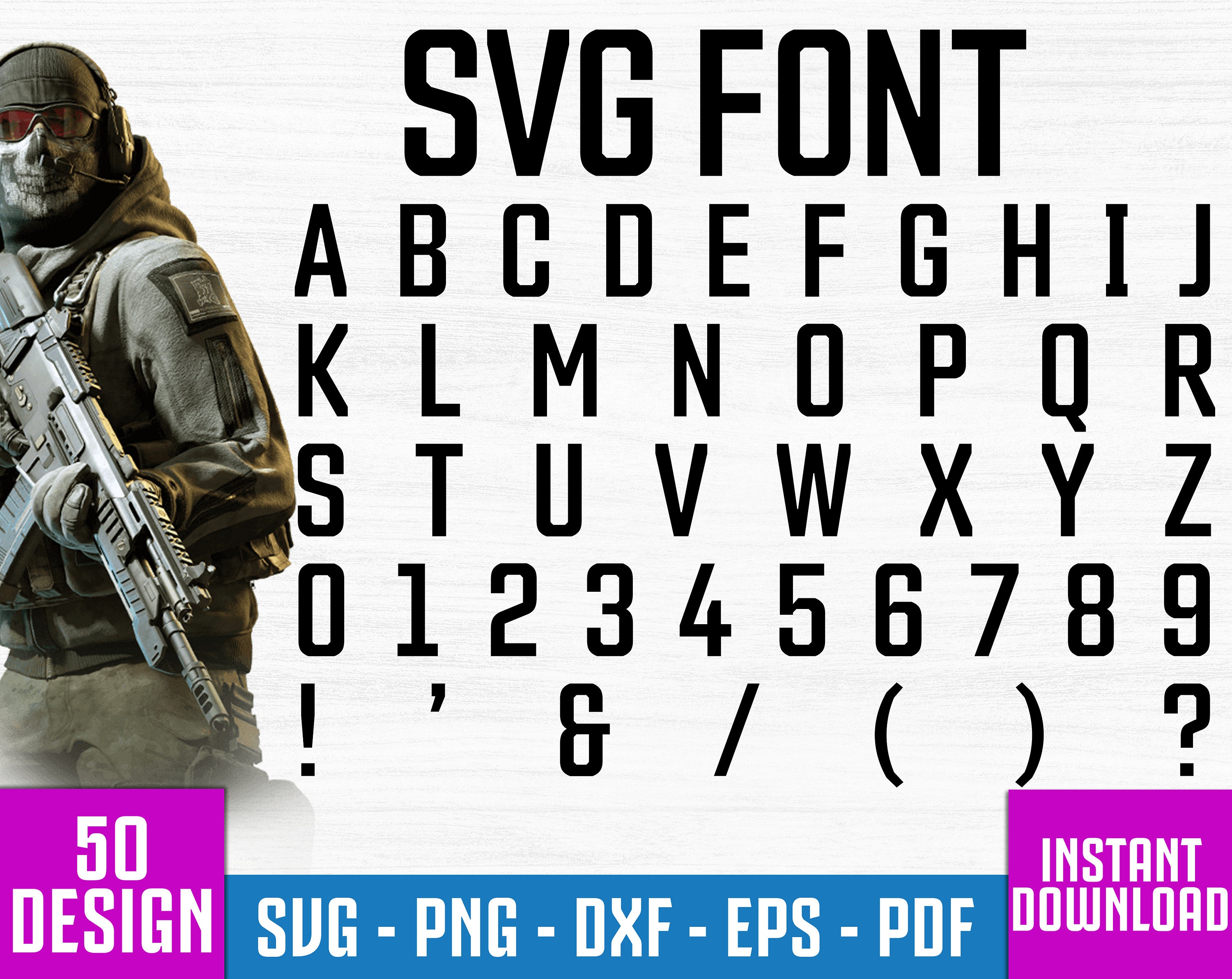 COD Warzone Font SVG Warzone Alphabet Warzone Letters | Etsy UK