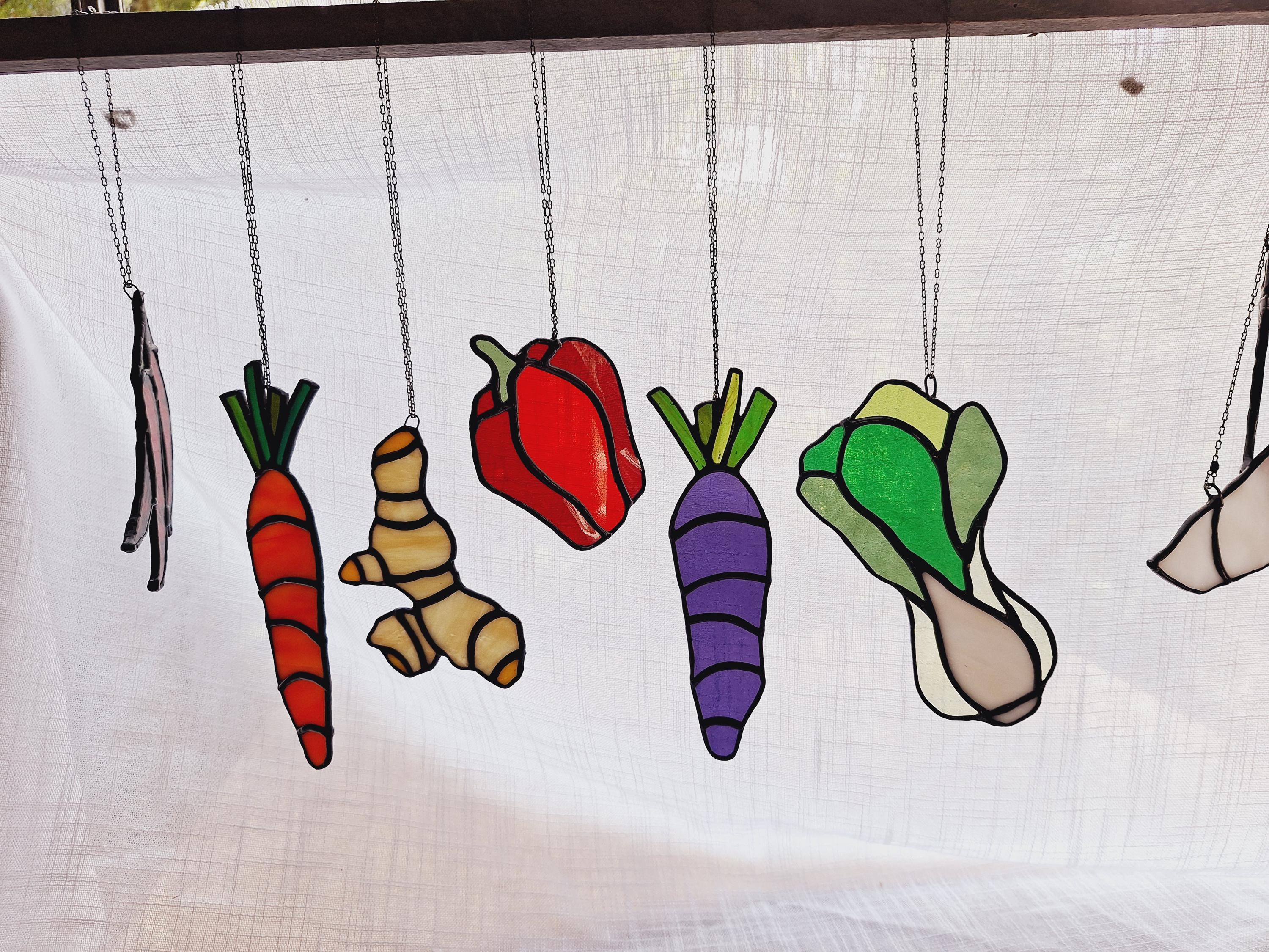 Stained Glass, Suncatcher Vegetable Garden, Beetroot, Bok Choy, Pak ...