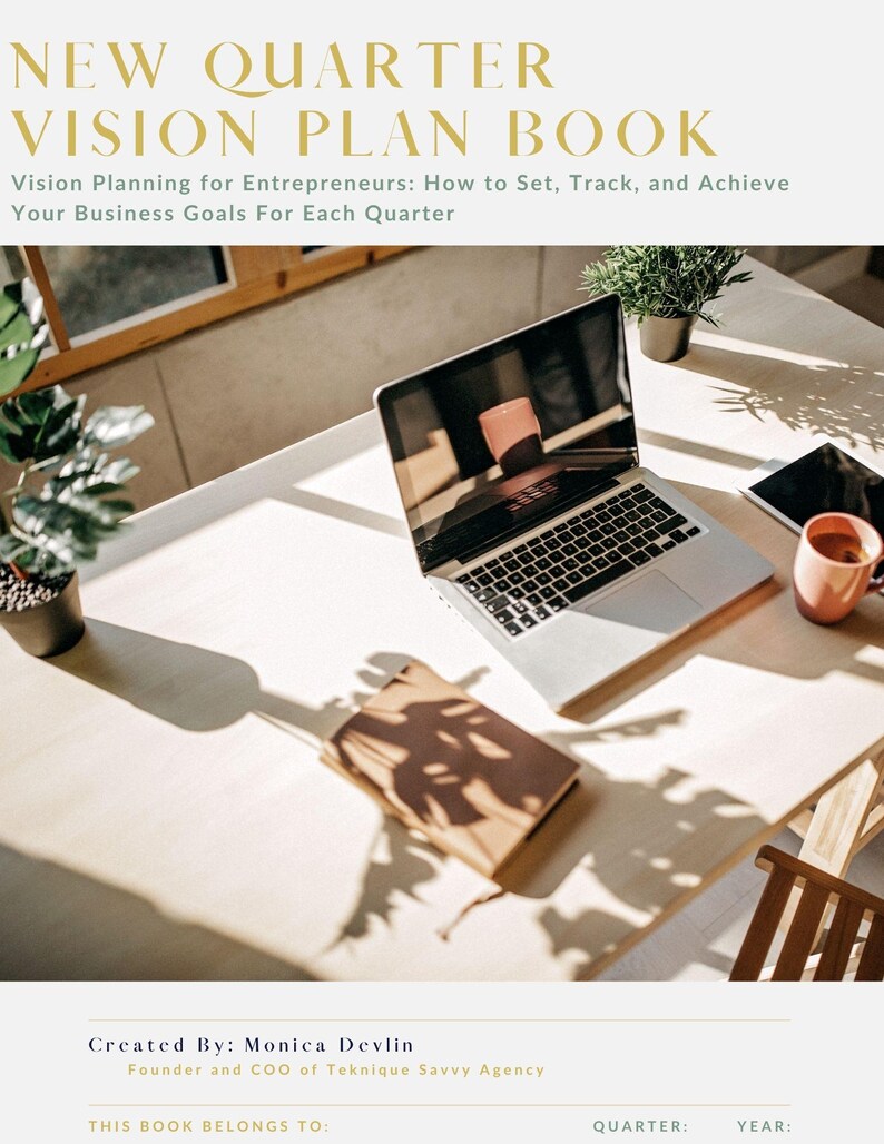 New Quarter Vision Plan Workbook - Etsy
