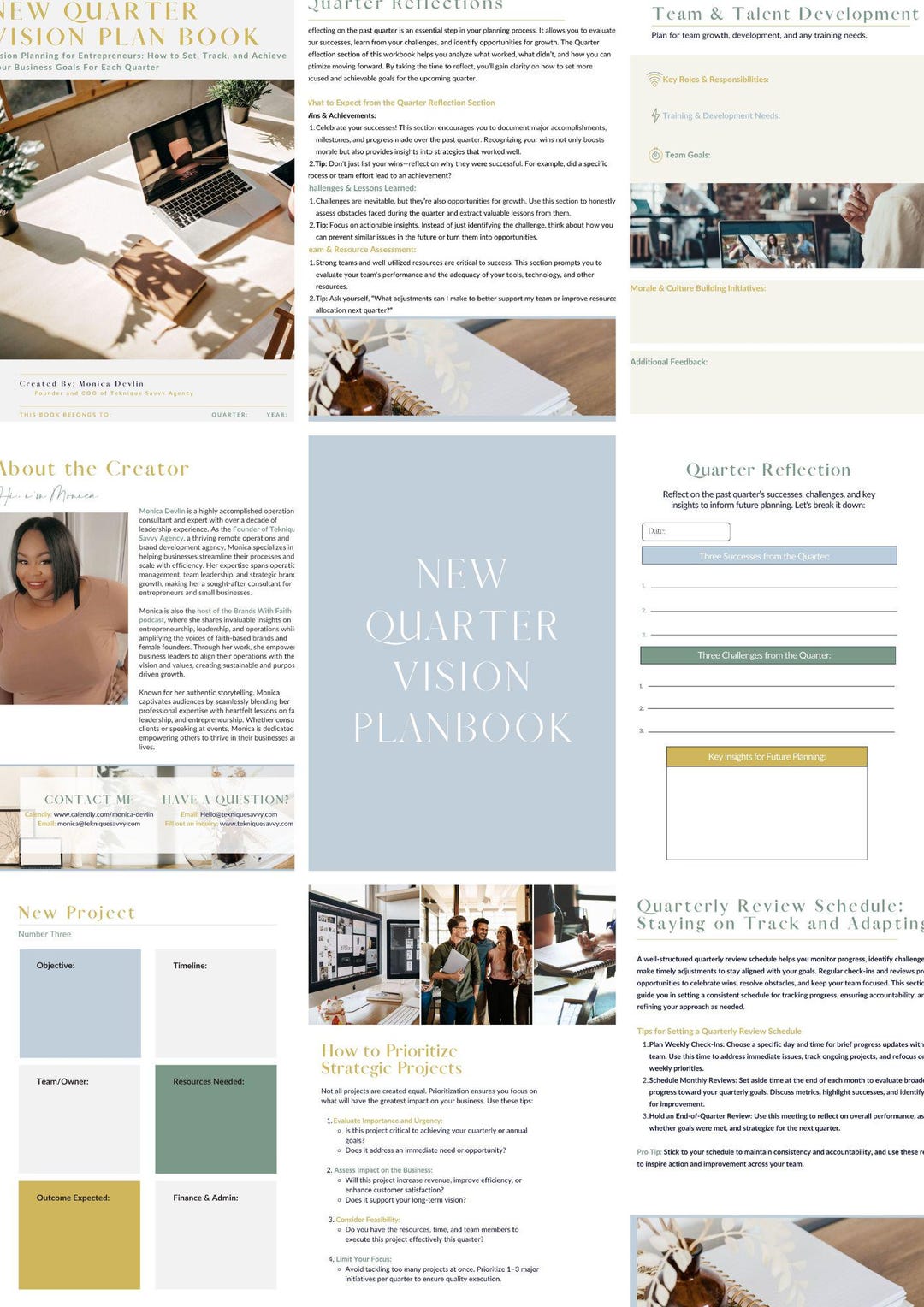 New Quarter Vision Plan Workbook - Etsy