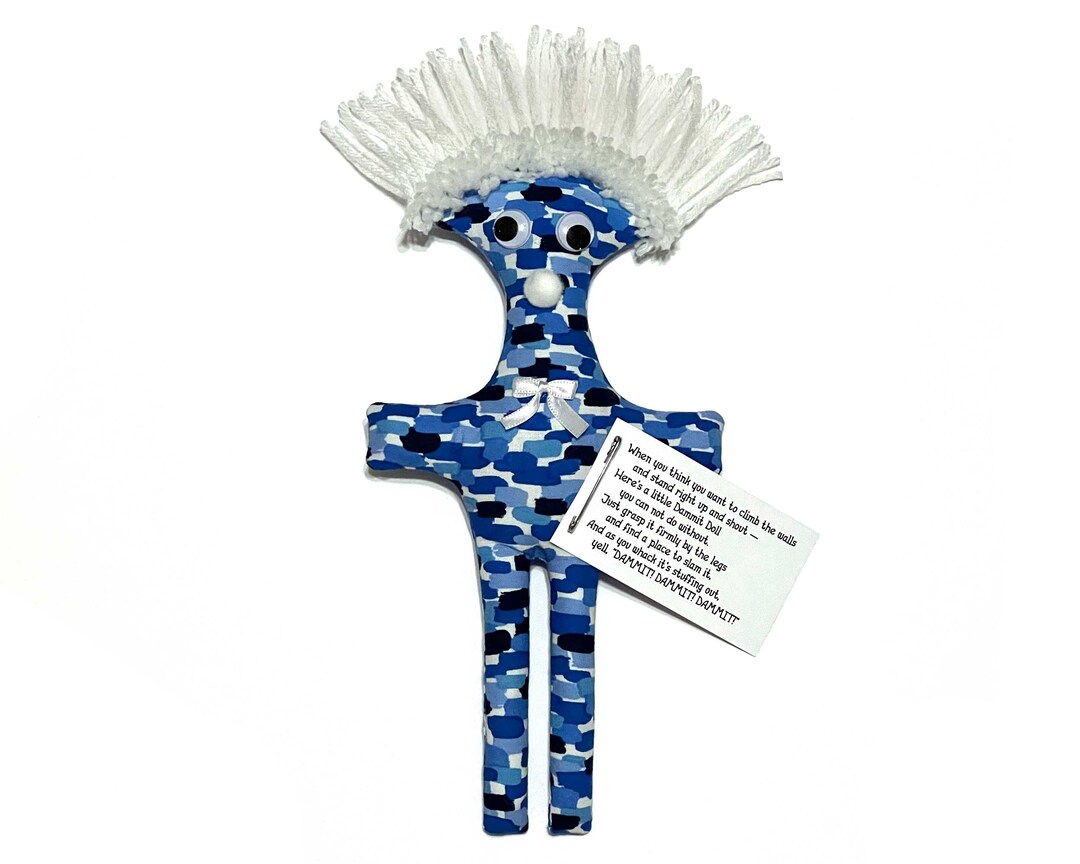 Dammit Doll Blue Brick - Etsy