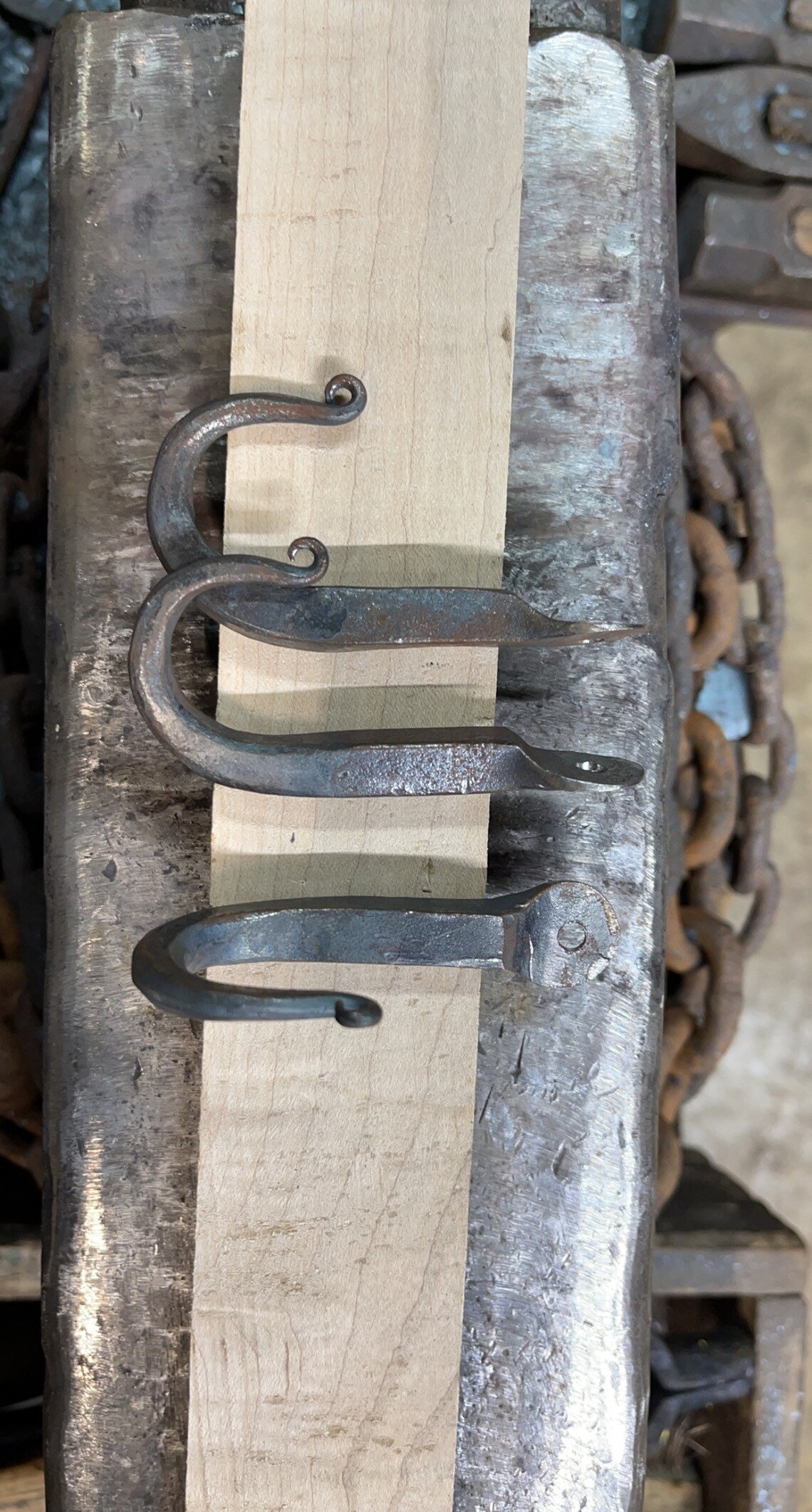 Large Hand Forged Coat Hooks - Etsy