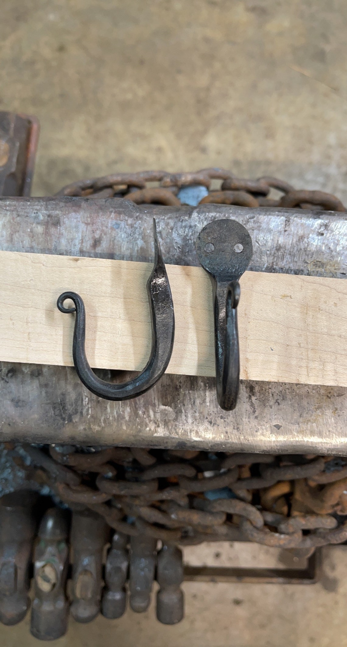 Large Hand Forged Coat Hooks - Etsy