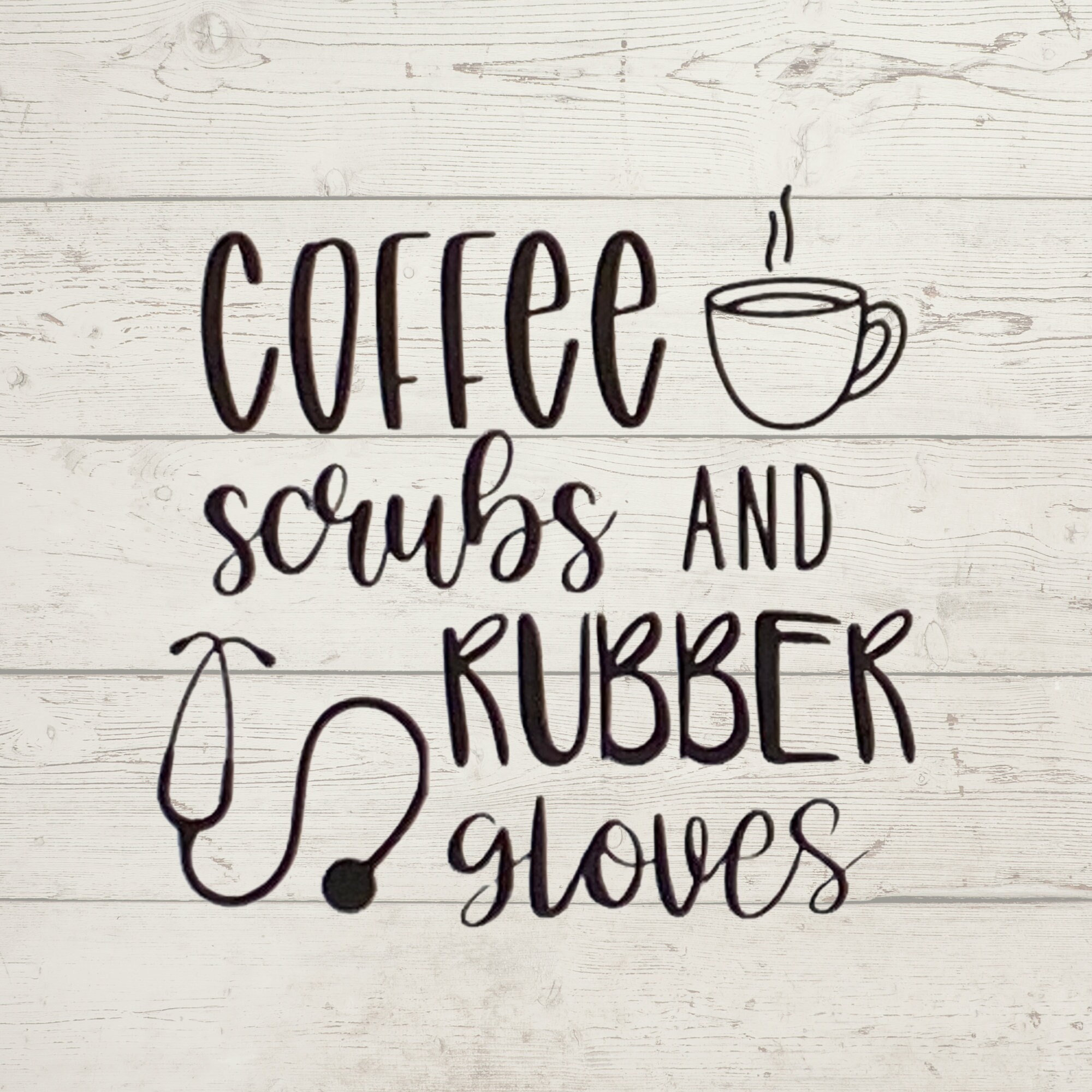 Scrubs and Rubber Gloves Decal Nursing Decal Nursing Student Decal ...