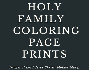Holy Family Coloring Page - Etsy