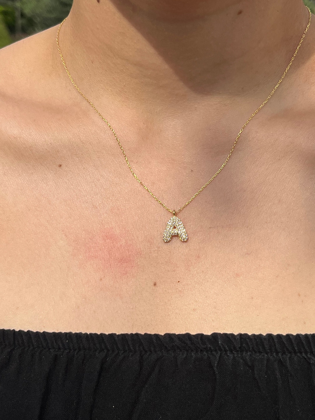 Custom Bubble Letter Necklace Bubble Initial Necklace With - Etsy