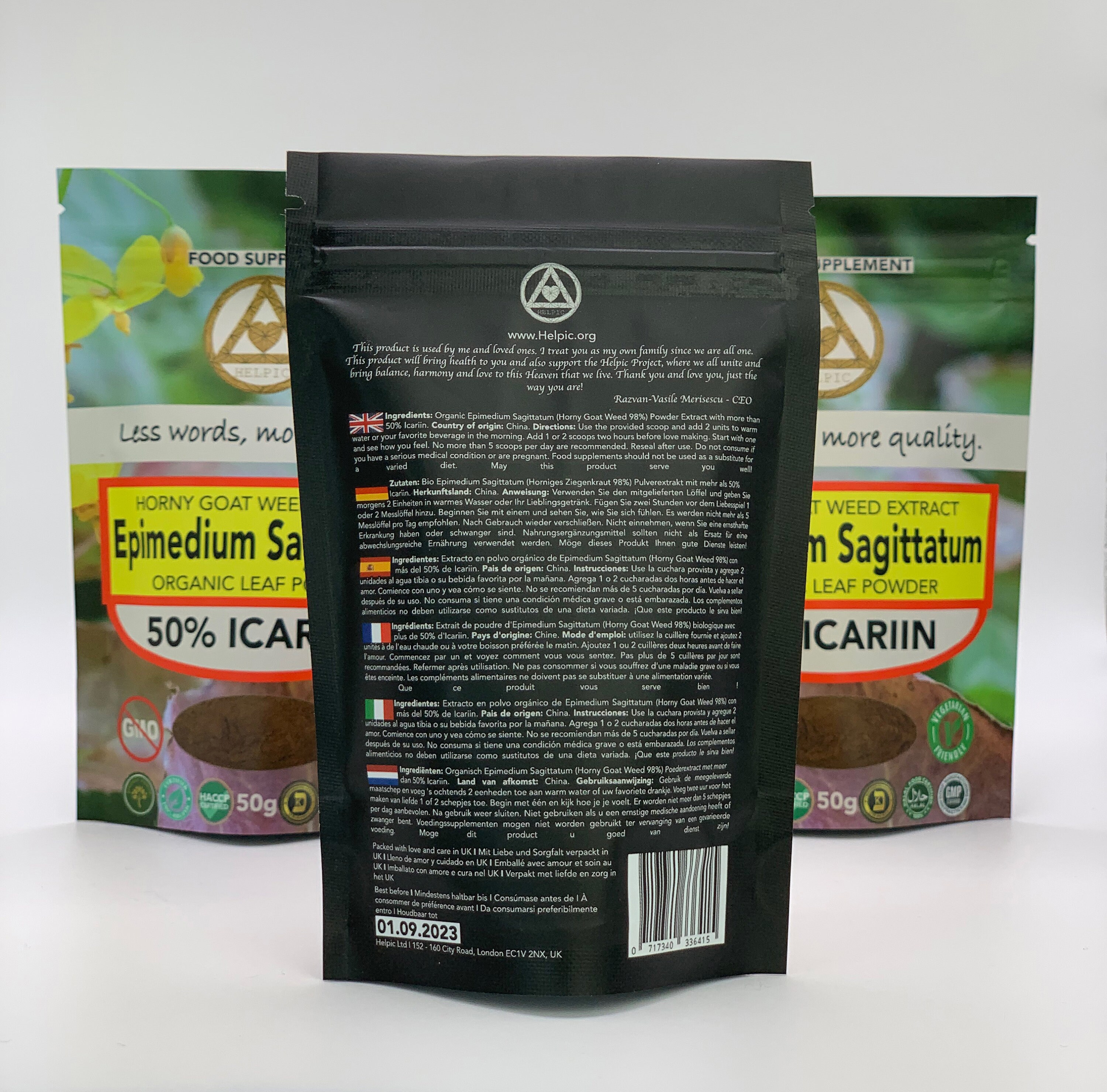 Helpic Horny Goat Weed Organic Epimedium Sagittatum Icariin Extract ...