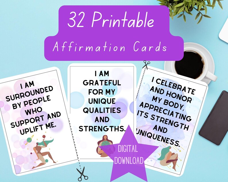 Black Girl Affirmation Cards: Self-love Quotes (digital Download) - Etsy