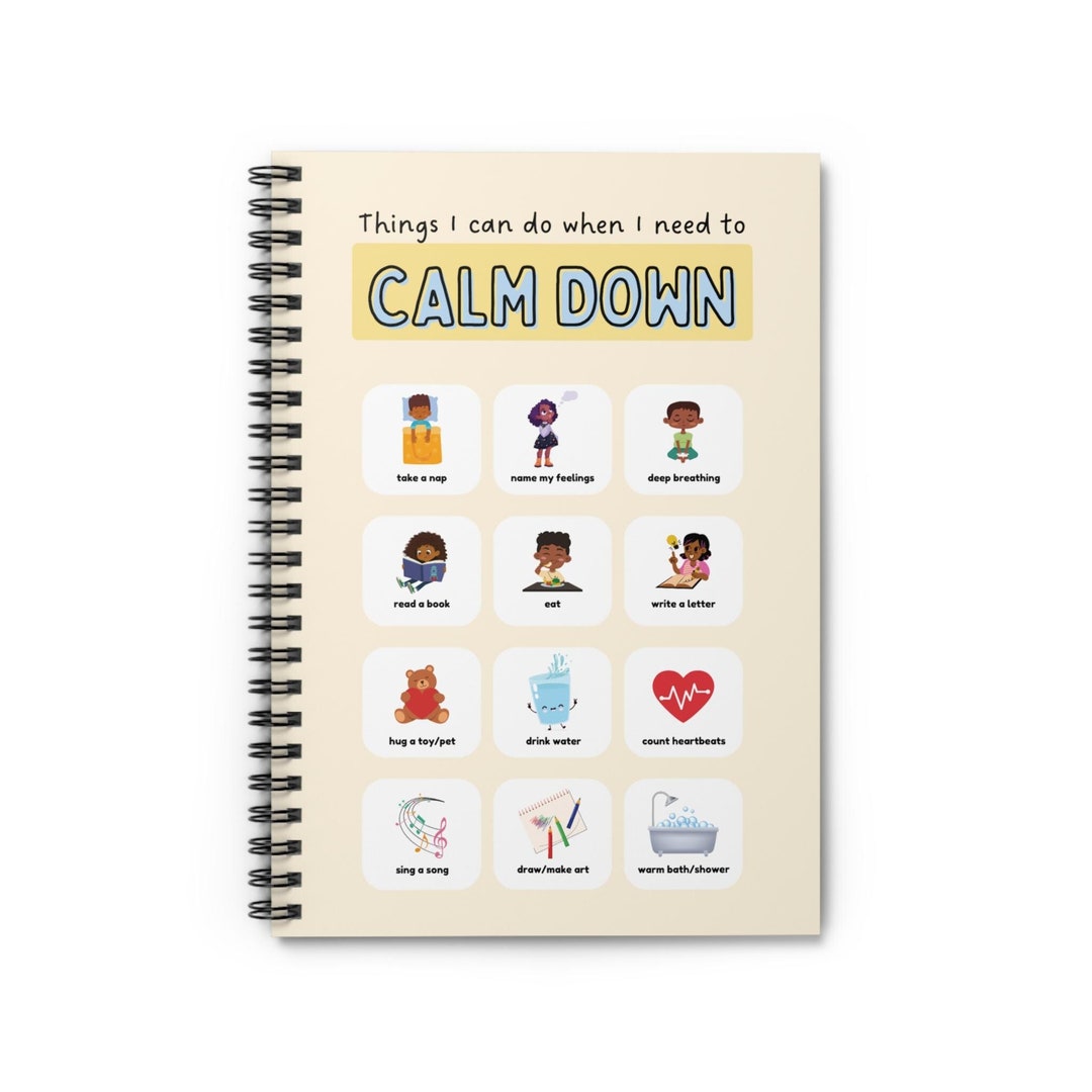 Calm Down Journal for Kids: Mental Health Writing, African-american Art ...
