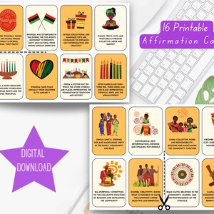 Kwanzaa Printables, Kwanzaa Decorations, Kwanzaa Cards 16 Set, 7 ...