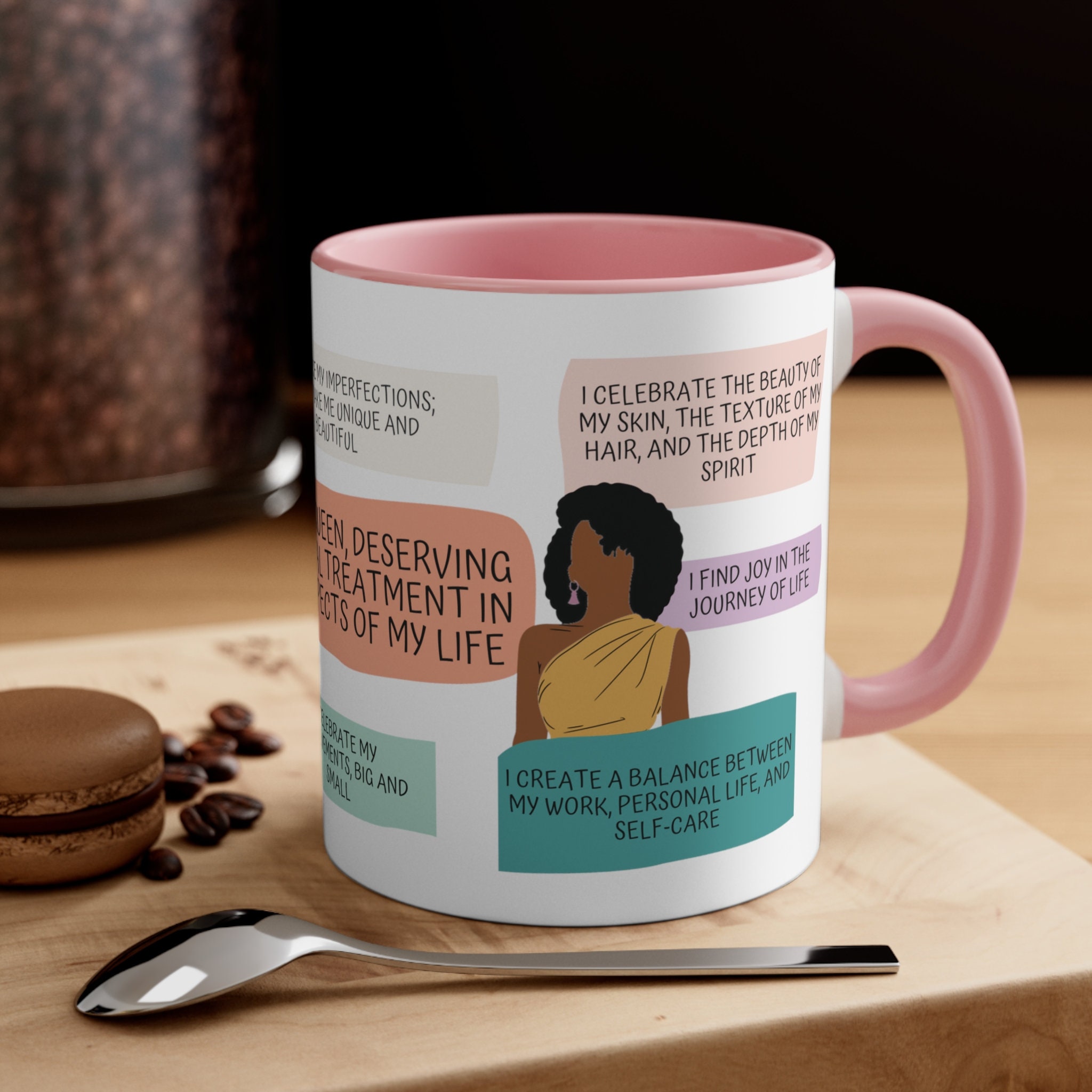 Black Girl Mugs, Black Queen Mug, Melanin Poppin, Gifts for Black Women ...