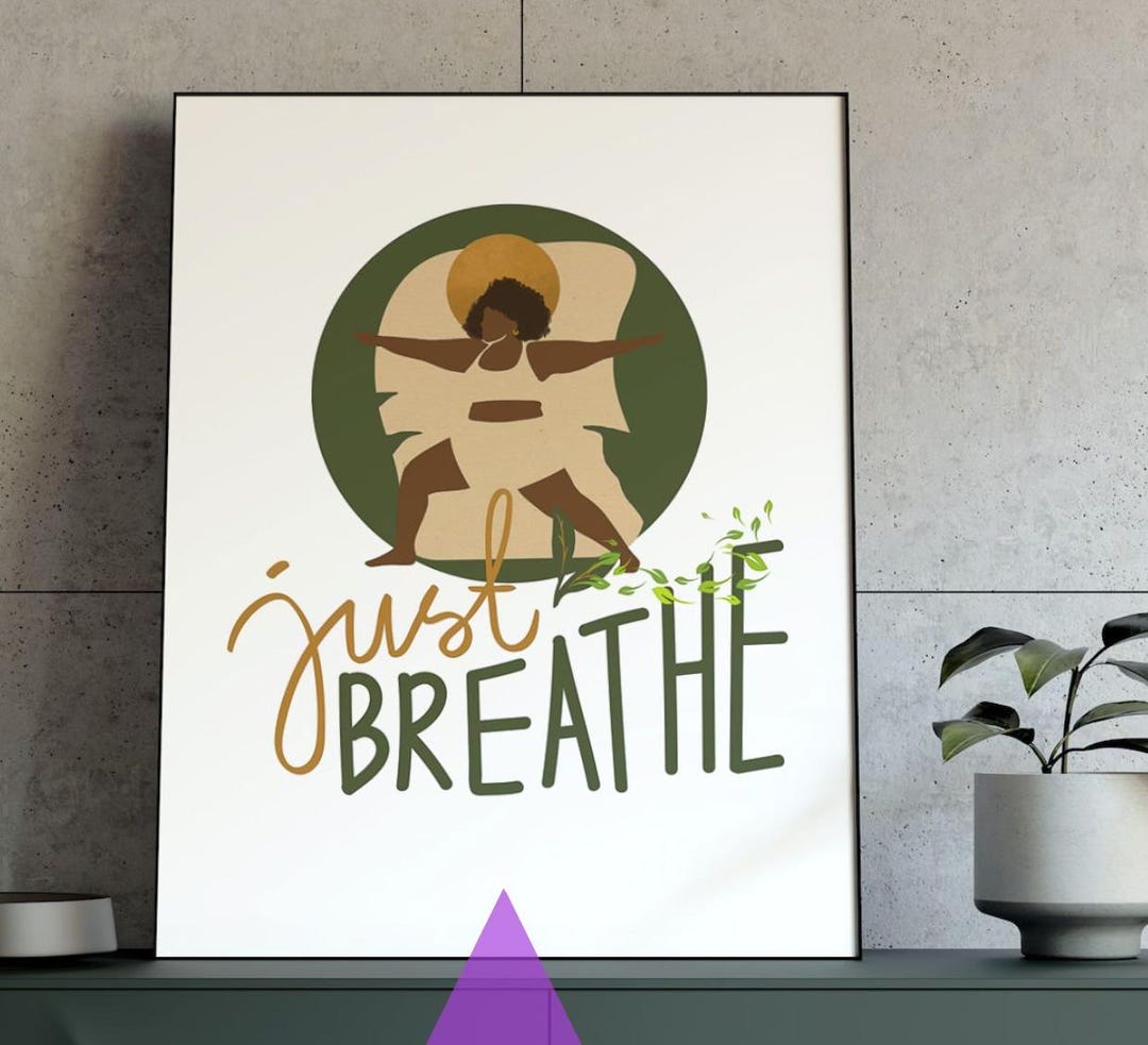 Black Girl Yoga Poster: Self Care Affirmations Art (digital Download ...