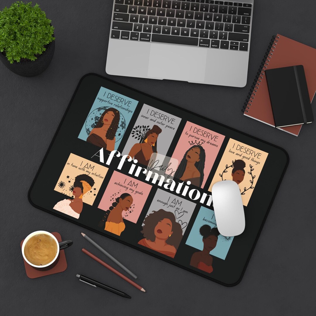 Daily Affirmations Desk Mat: Motivational Neoprene Office Decor - Etsy