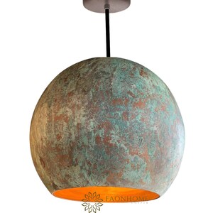 Copper Patina Pendant Light, Ceiling Light Fixture - Etsy