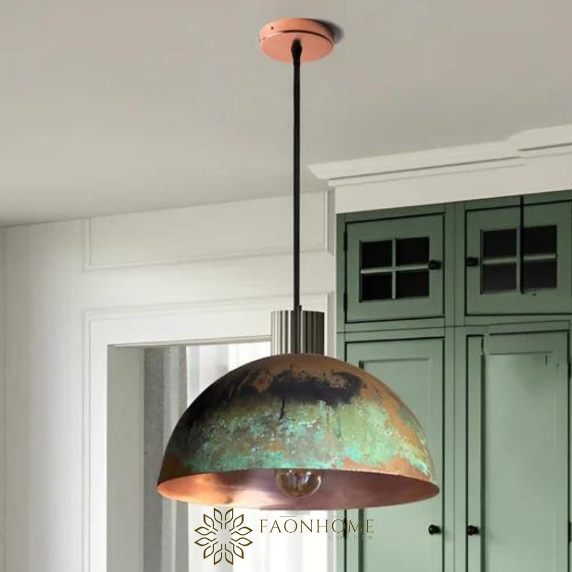 Handcrafted Copper Kitchen Lighting Dome Pendant Light Moroccan ...