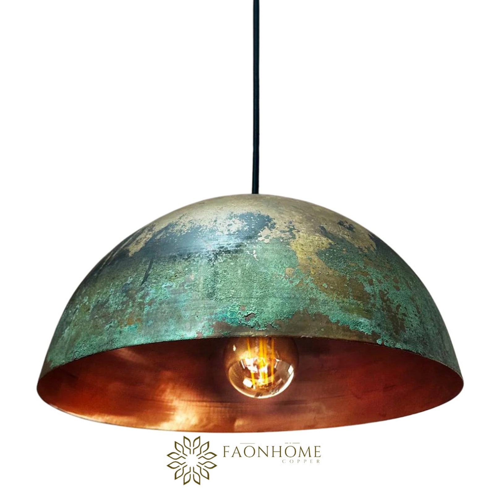Handcrafted Copper Kitchen Lighting Dome Pendant Light Moroccan ...