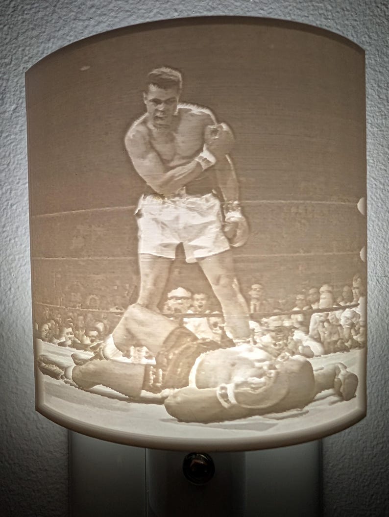 Lithophane Night Light for "fans of Muhammad Ali" or Just "sports Fans ...