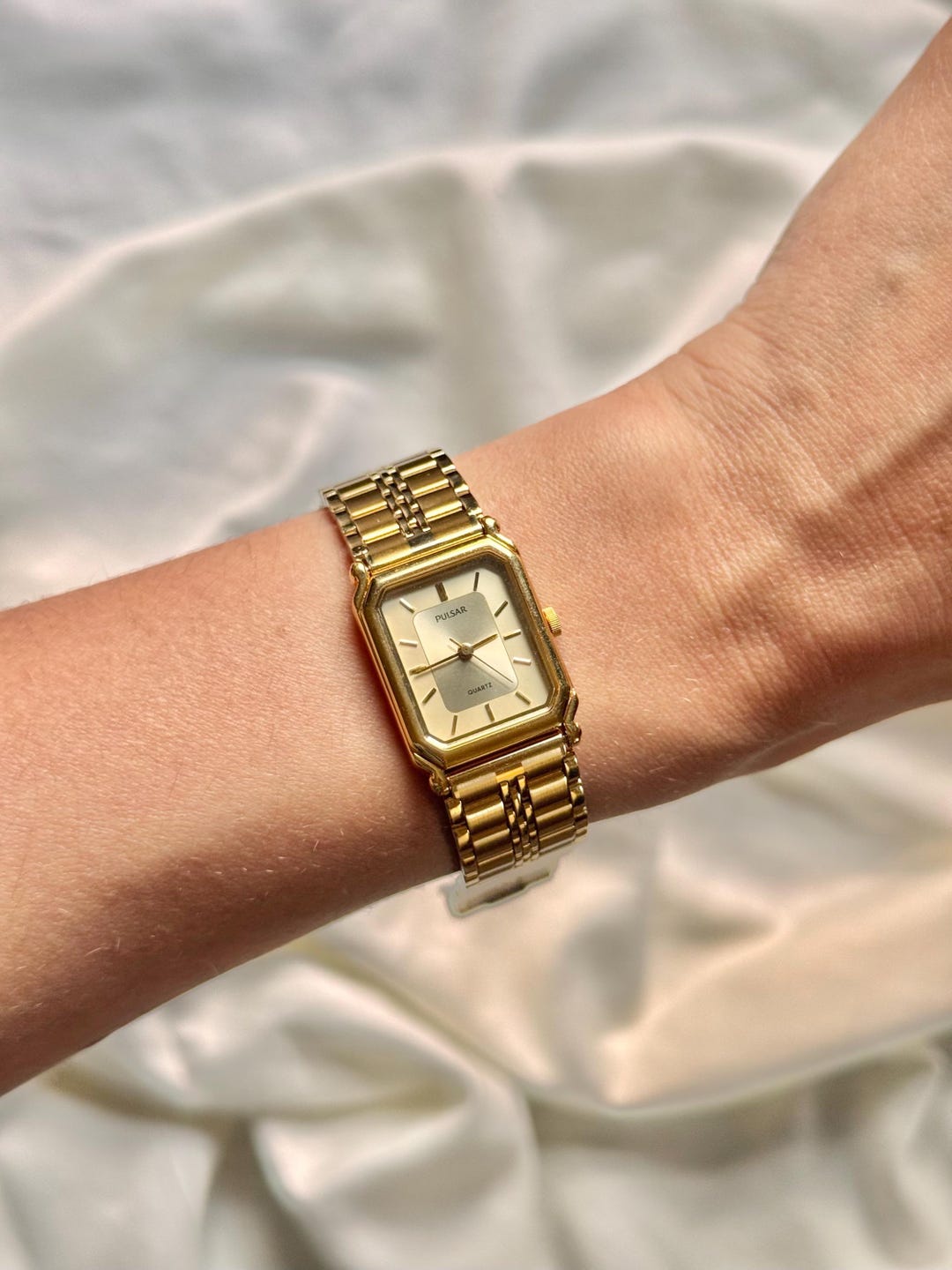 Vintage Pulsar Gold Watch With Square Face - Etsy