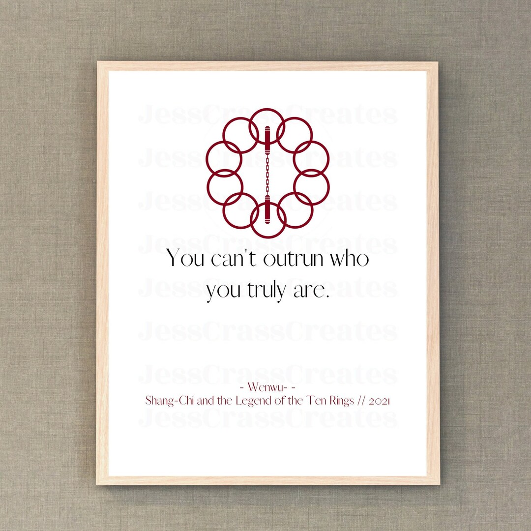 Shang-chi Movie Quote Digital Download / Wenwu Simple Marvel Wall Art ...