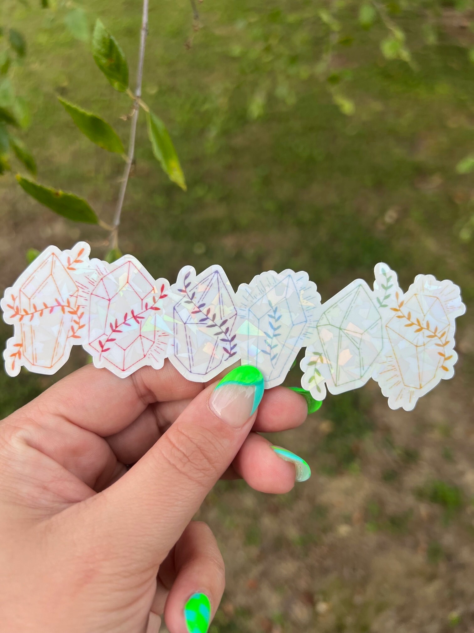 Marvel Infinity Stones Holographic Sticker Aesthetic Avenger's Water ...