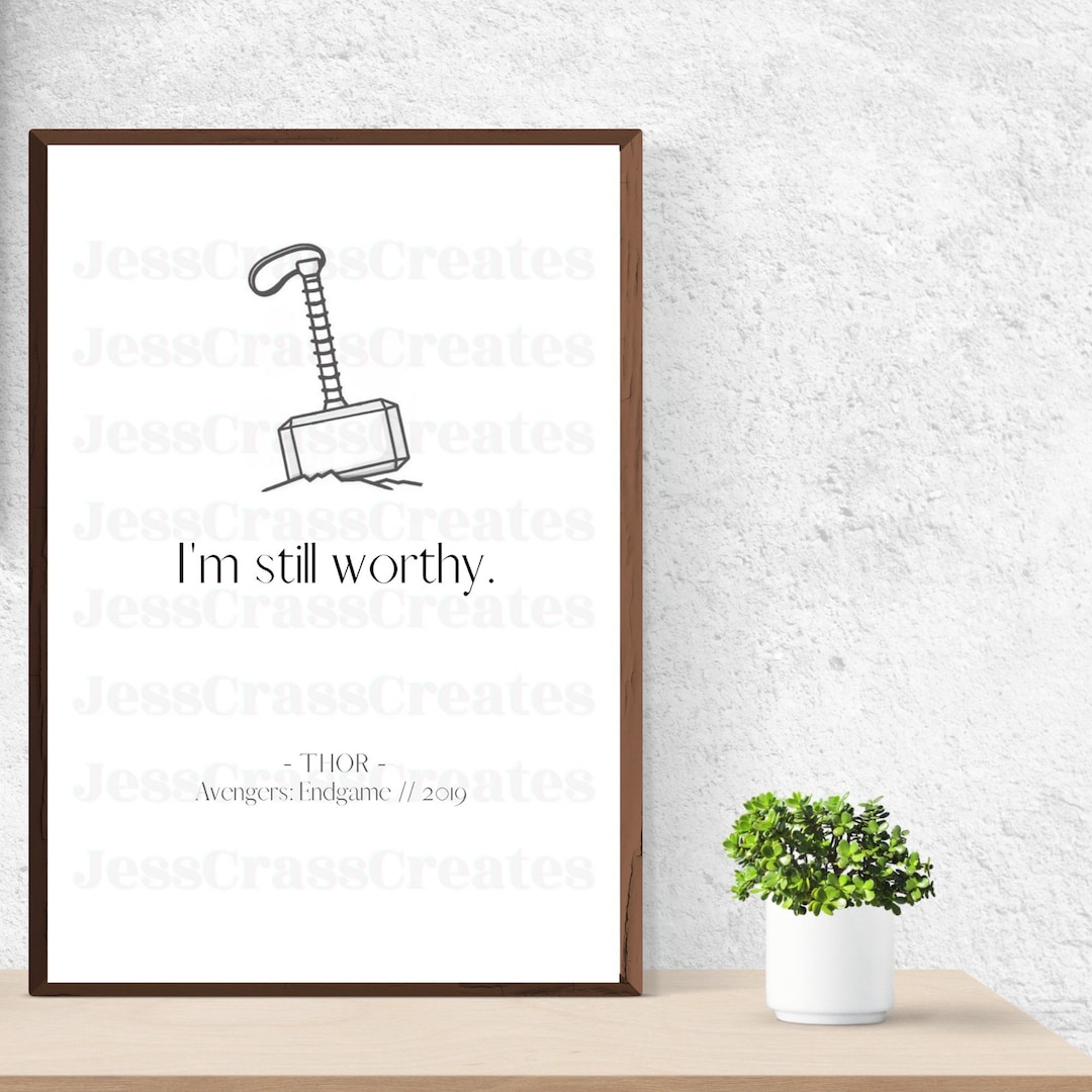 Marvel Thor Quote Digital Download / Aesthetic Minimalist Thor Avengers ...