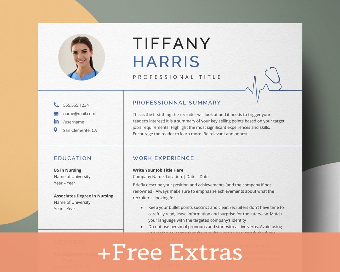 Student Nurse Resume, New Grad Nurse Resume Template Word, Nursing ...