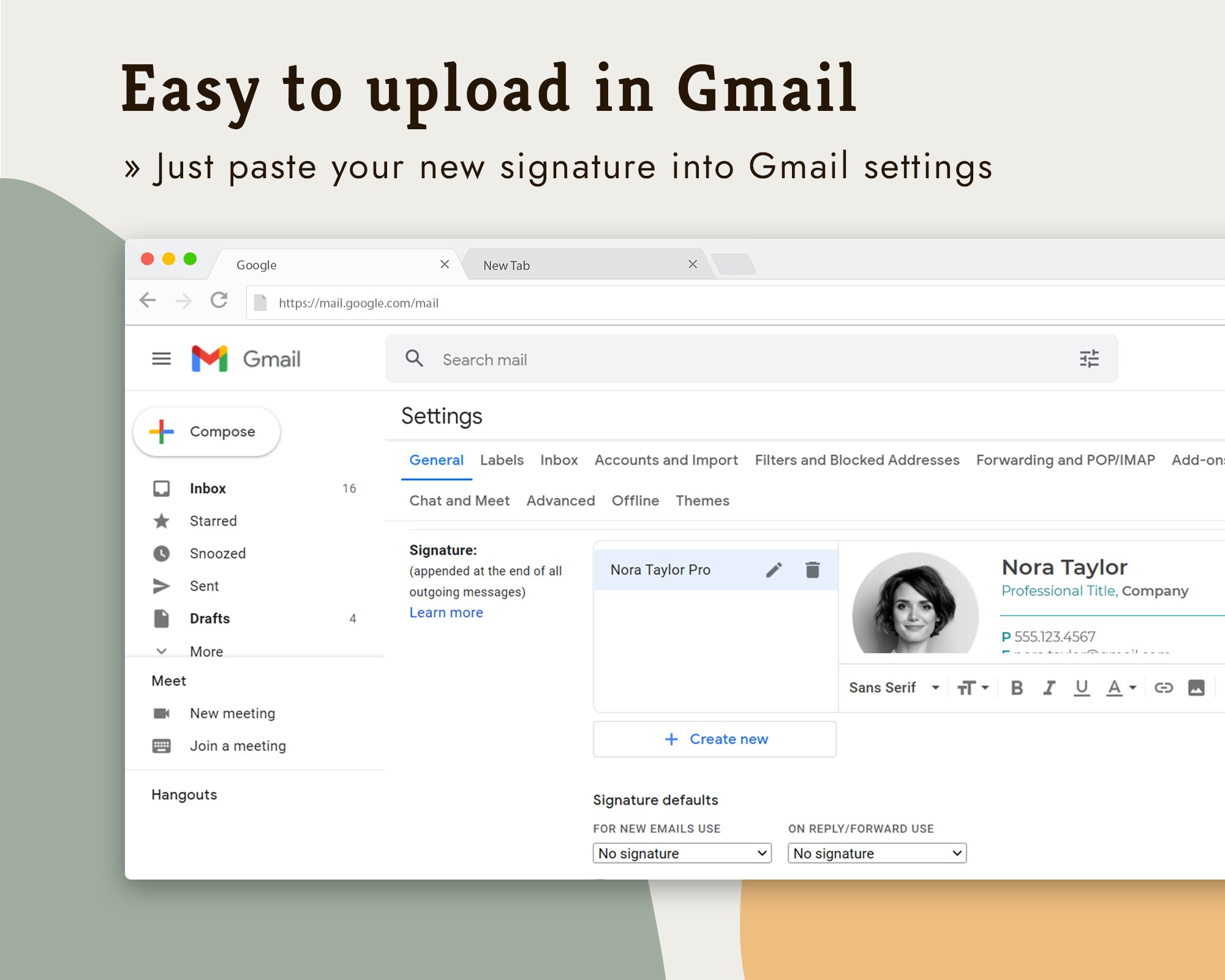 Gmail Email Signature Template, Signature Design, Email Signature ...