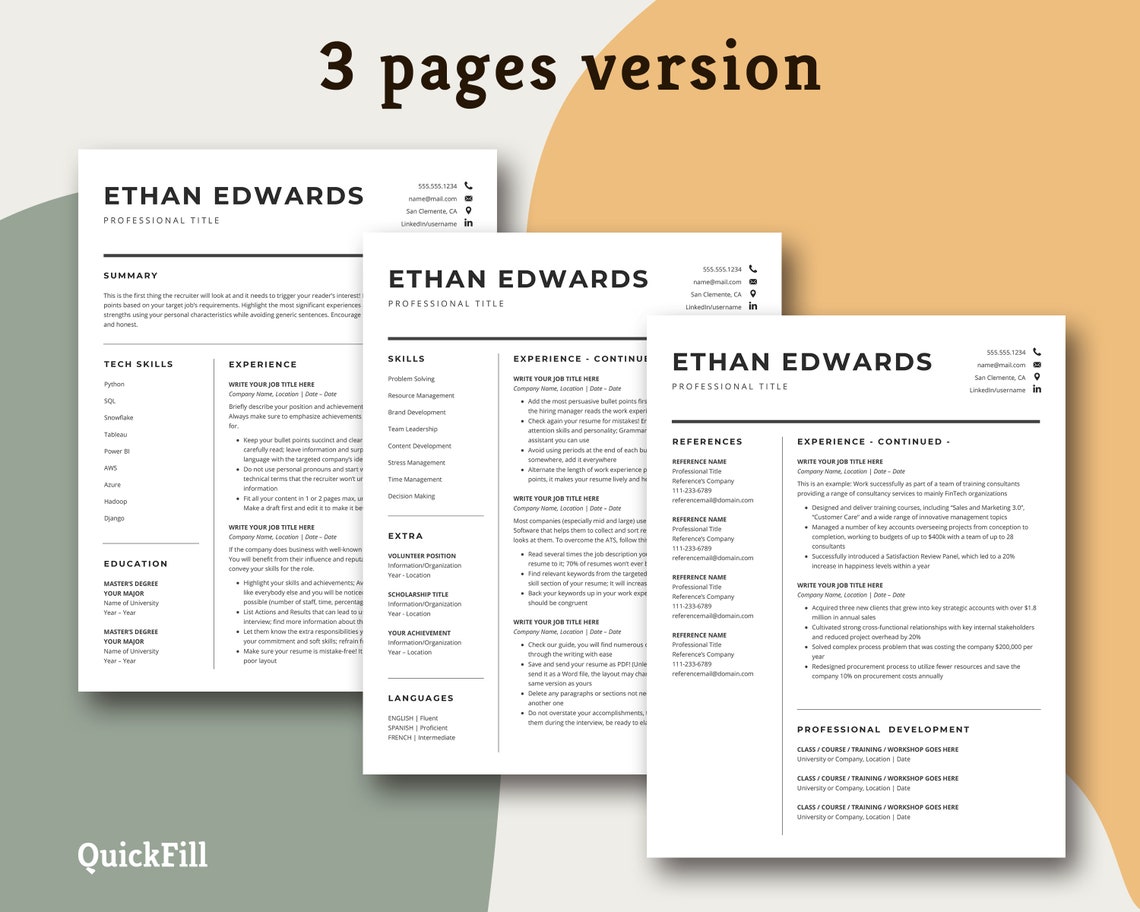 Data Engineer Resume Template for Google Docs & Word, Software Engineer ...