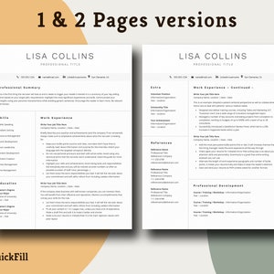2023 Simple Resume Template for Google Docs & Word, Professional ...