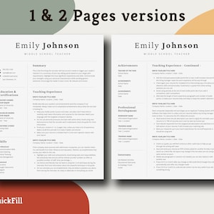 Teacher Resume Template Google Docs, Word - Teaching Resume, Resume ...