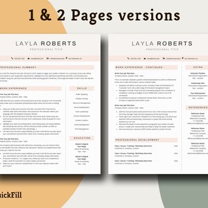 Creative CV Template Word, Professional Pink Resume Template Google ...
