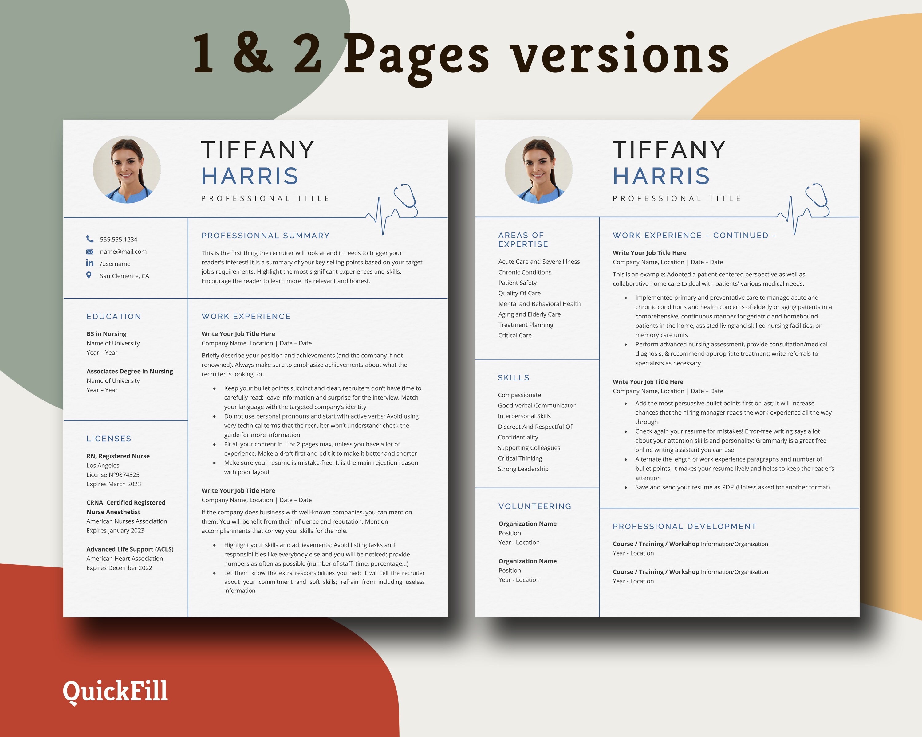 Student Nurse Resume, New Grad Nurse Resume Template Word, Nursing ...