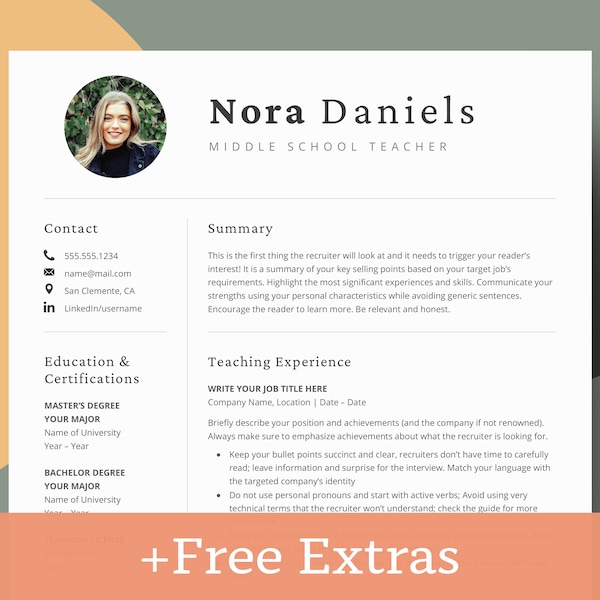 Education Resume - Etsy