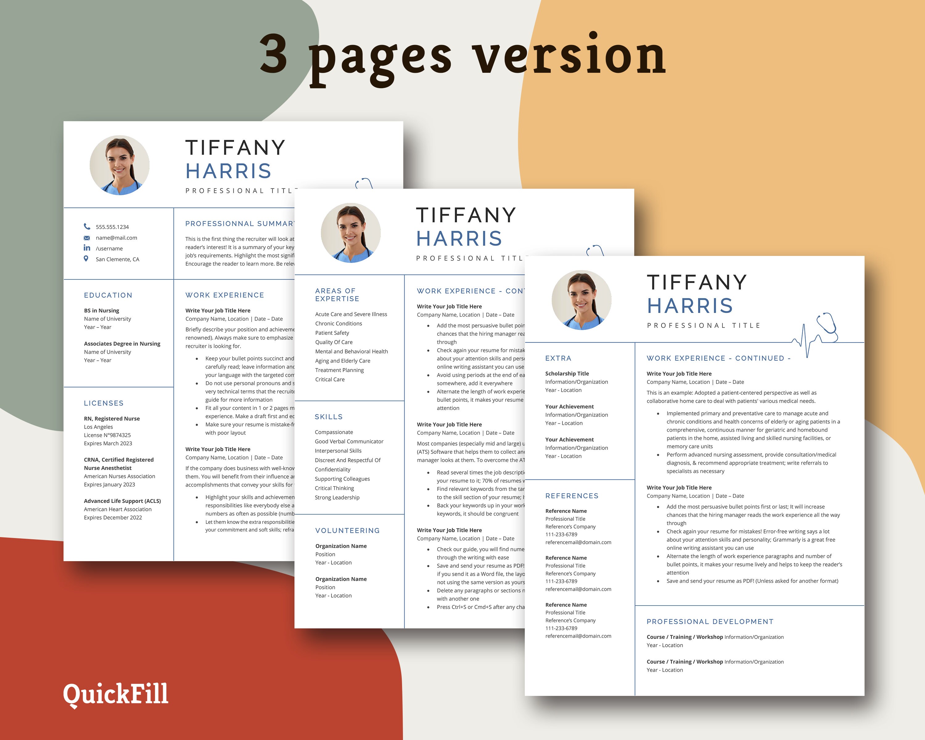 Student Nurse Resume, New Grad Nurse Resume Template Word, Nursing ...