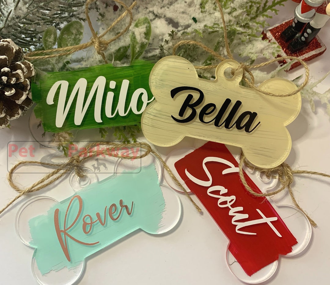 Dog Bone Christmas Ornaments, Dog Bone Ornaments, Acrylic Bone Ornament ...