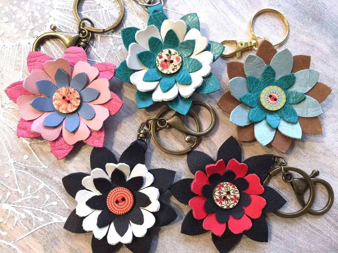 Purse Charm for Handbag Leather Flower Bag Charm Charm for Handbag ...