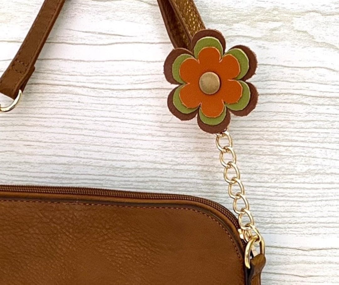 Handbag Charms Purse Charm for Handbag Leather Flower Bag Charm Charm ...
