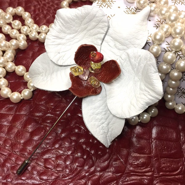 Leather Brooch - Etsy