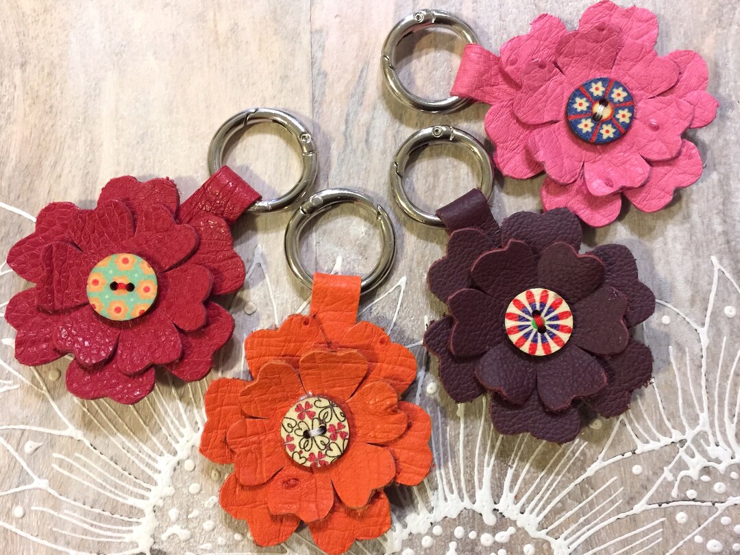 Purse Charm for Handbag Leather Flower Bag Charm Charm for Handbag ...