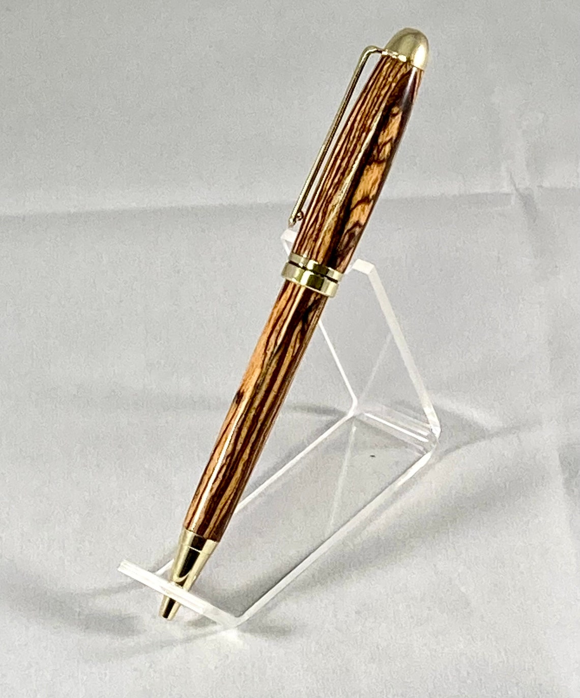 Handmade Custom Ballpoint Pen. Exotic Bocote Wood. Twist Pen. - Etsy