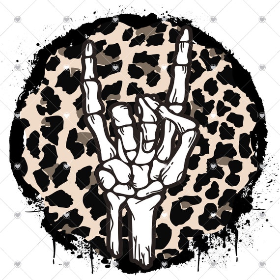 Grunge Skeleton Rock Hand Ready to Press DTF and Sublimation - Etsy