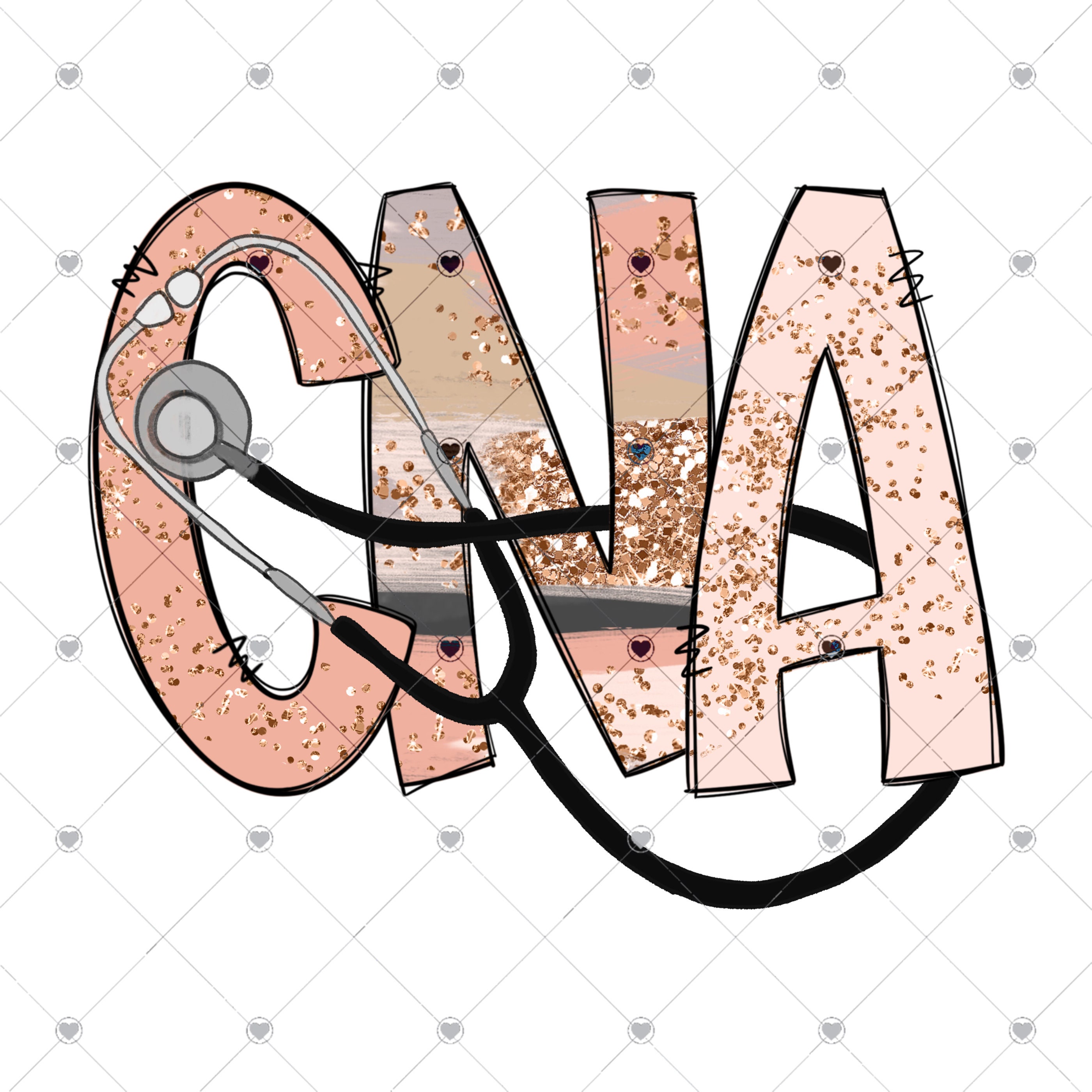 CNA Certified Nurse Assistant Peach Ready to Press DTF and - Etsy