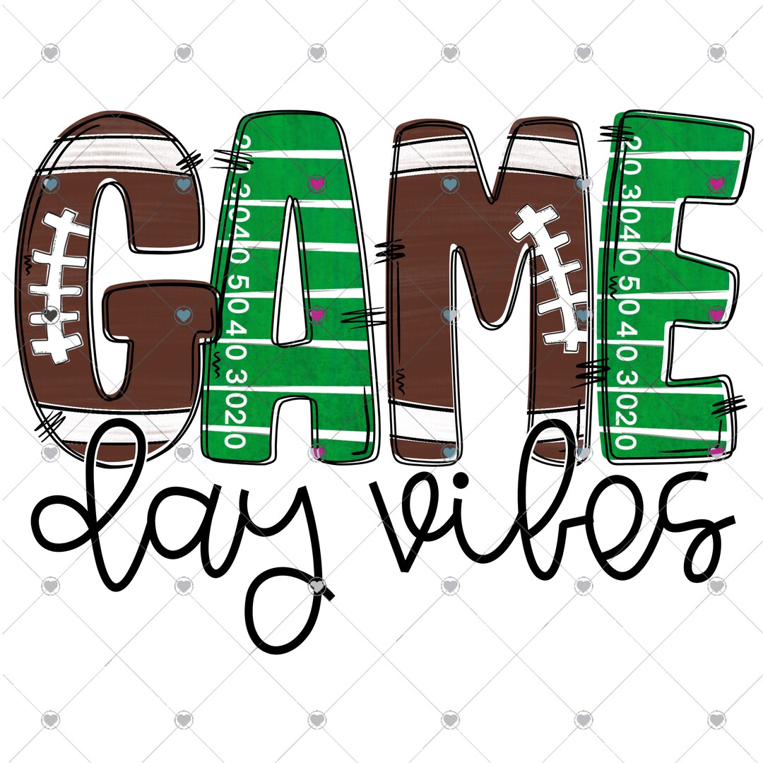 Game Day Vibes Football Ready to Press DTF and Sublimation Transfer - Etsy