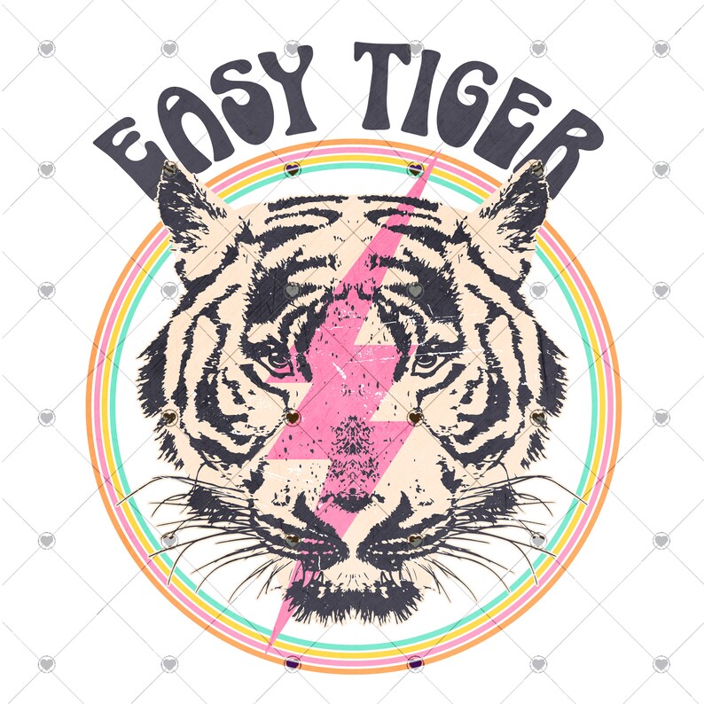 Easy Tiger Retro Ready to Press DTF and Sublimation Transfer | Etsy