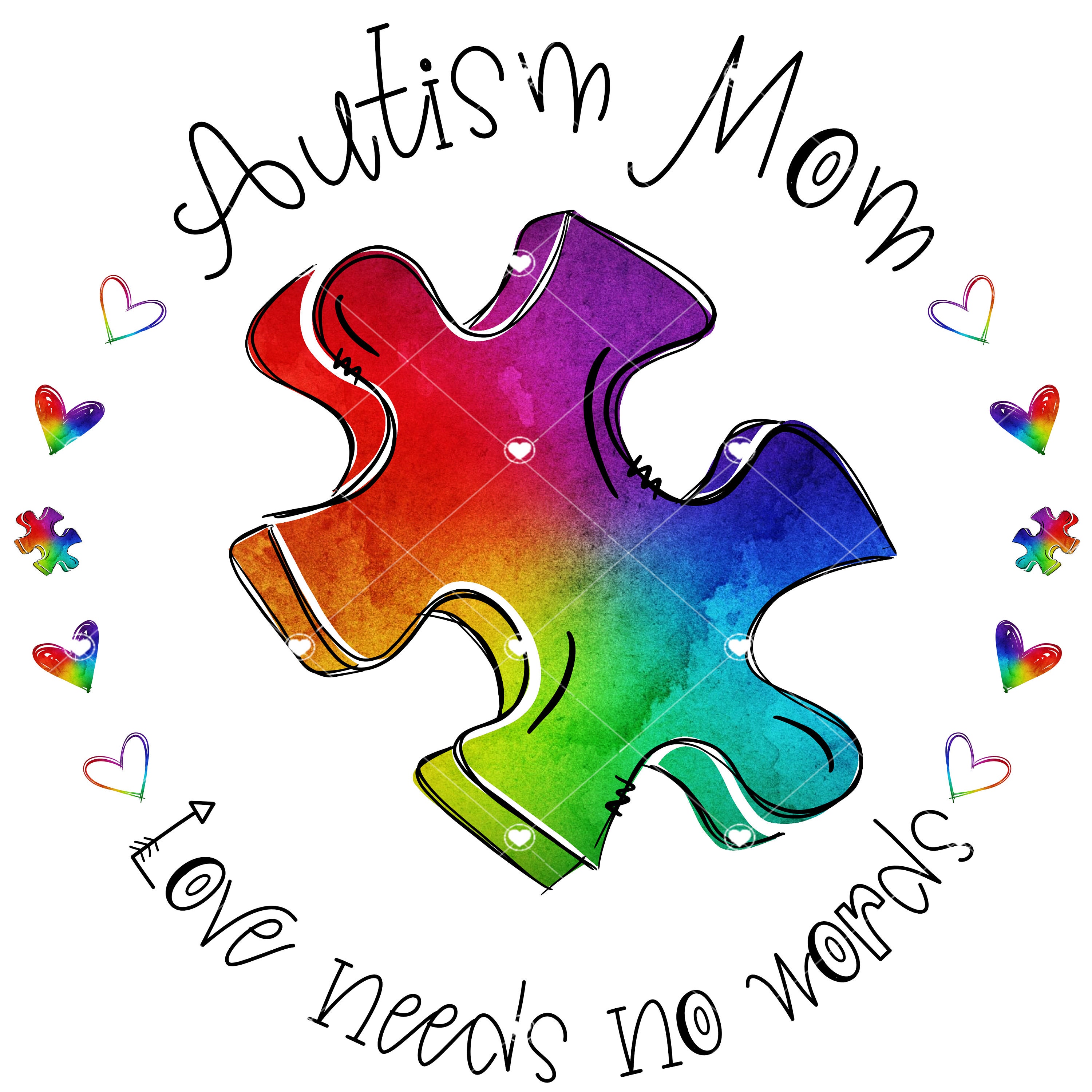 Autism Mom Colorful Digital File - Etsy