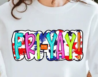 Fri Yay PNG, Scribble Doodle, Bright Paisley Floral, Digital File ...