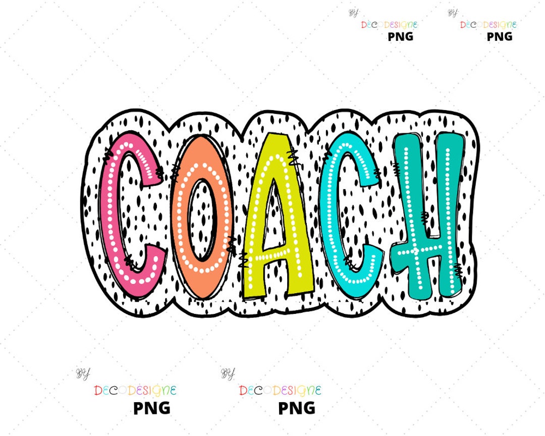 Coach PNG, Colorful, Dalmatian Dots, Occupation, Digital File ...